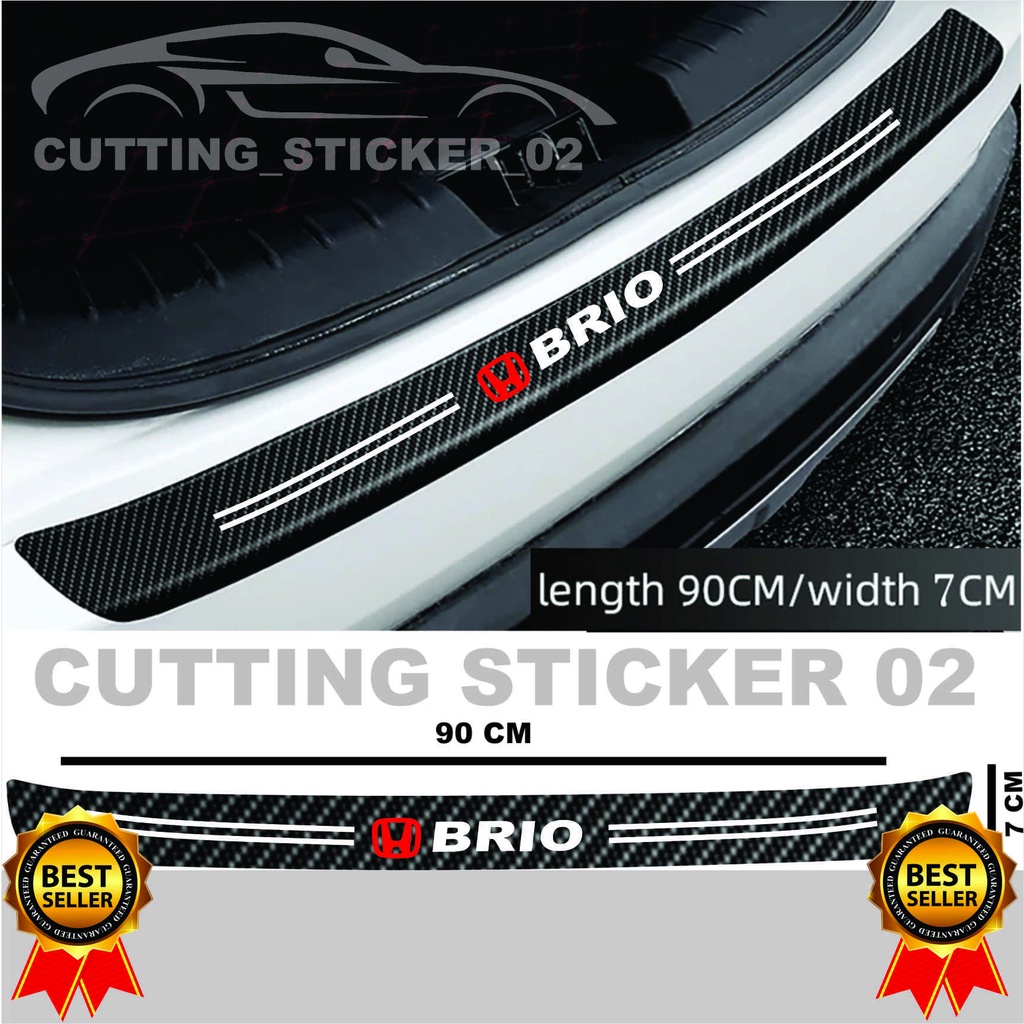 Jual sticker sill plate carbon 3d mobil brio rs sticker karbon 3d ...