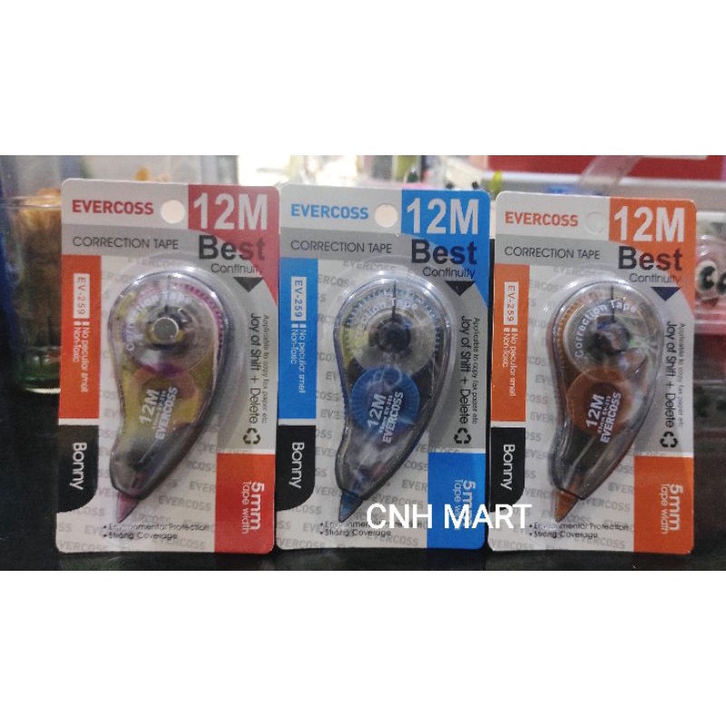 Jual Correction Tape Evercoss 12 METER EV-259 / Tip Ex Kertas 12 METER ...