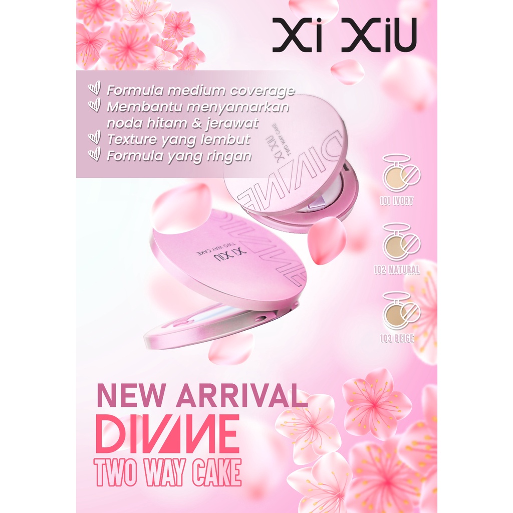 Jual [BPOM] XI XIU Divine Two Way Cake | Xixiu Bedak Padat Medium Coverage Matte Finished ...