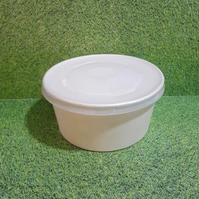 Jual \\\\\] Paper Bowl 800ml Dengan Tutup | Mangkok Kertas Buat Panas ...