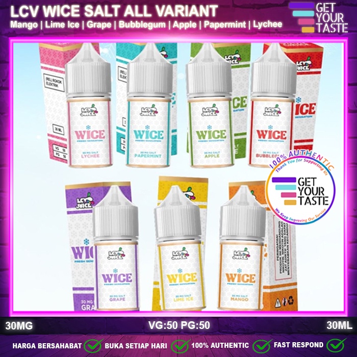 Jual Liquid LCV WICE Series Fruity Ice Mint Salt Nic 30ML Saltnic Pods by LCV Juice | Shopee ...