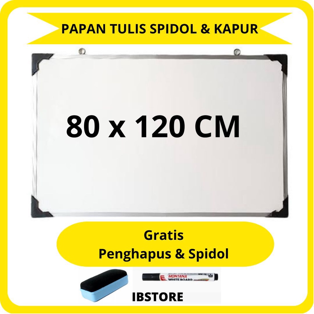 Jual Papan Tulis Anak 80 x 120 free Spidol dan Kapur / Whiteboard ...