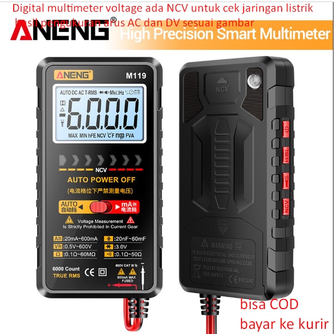 Jual Digital multimeter voltage ada NCV untuk cek jaringan listrik ...
