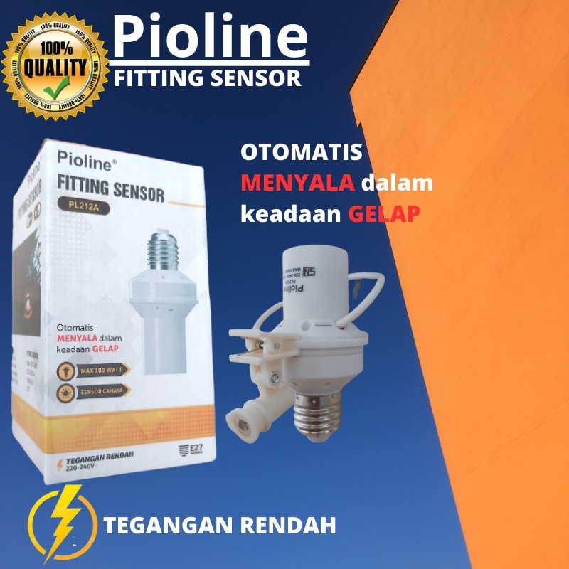 Jual Fitting Lampu Sensor Otomatis Cahaya PIOLINE Fitting E27 Harga ...