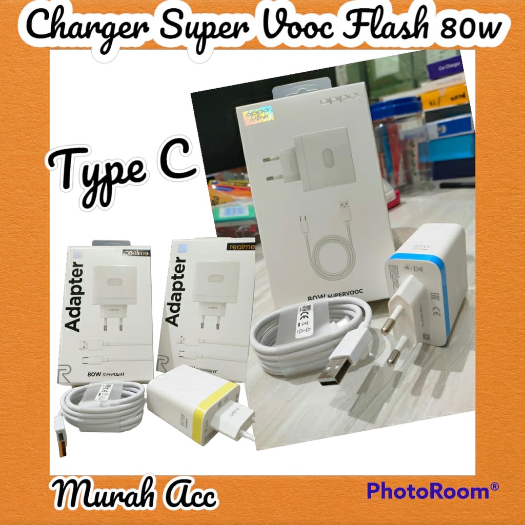 Jual Travel Charger/Casan 80W SUPERVOOC SUPER FLASH CHARGER TYPE C ORI ...