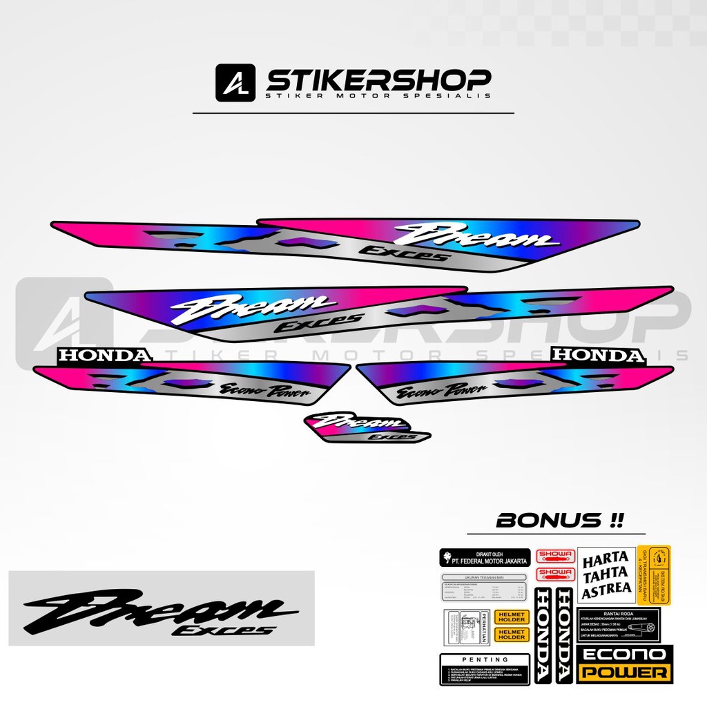 Jual STRIPING ASTREA DREAM COMBO COLOUR 01 /ASTREA LEGENDA / ASTREA ...