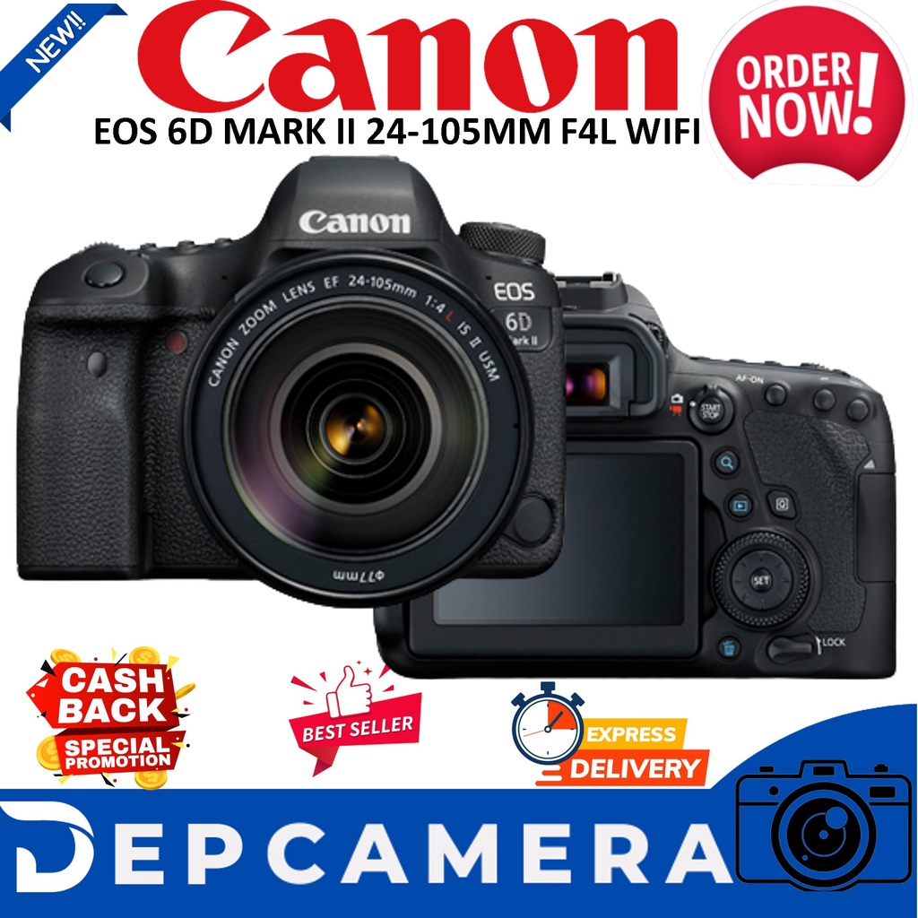 Jual Canon EOS 6D Mark II Kit 24-105mm f/4 Lens | Shopee Indonesia