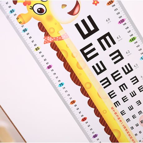 Jual GPO Stiker Pengukur Tinggi Badan dan Test Mata Anak Jerapah Kartun ...