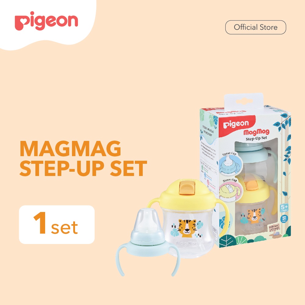 Jual Pigeon Magmag Step Up Set | Cangkir Minum Bayi | Botol Minum Bayi ...