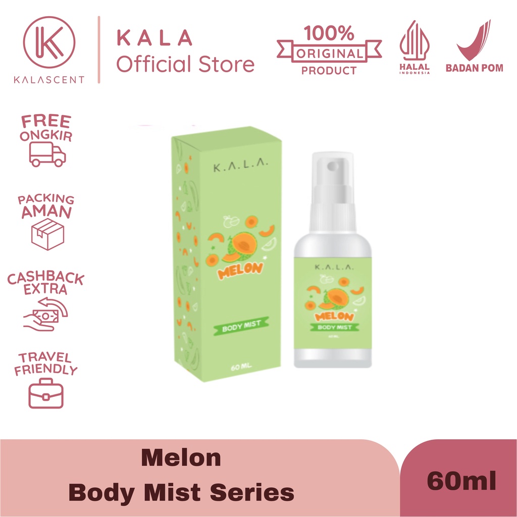 Jual KALASCENT Body Mist Spray 60ml Melon Fruity Series | Shopee Indonesia