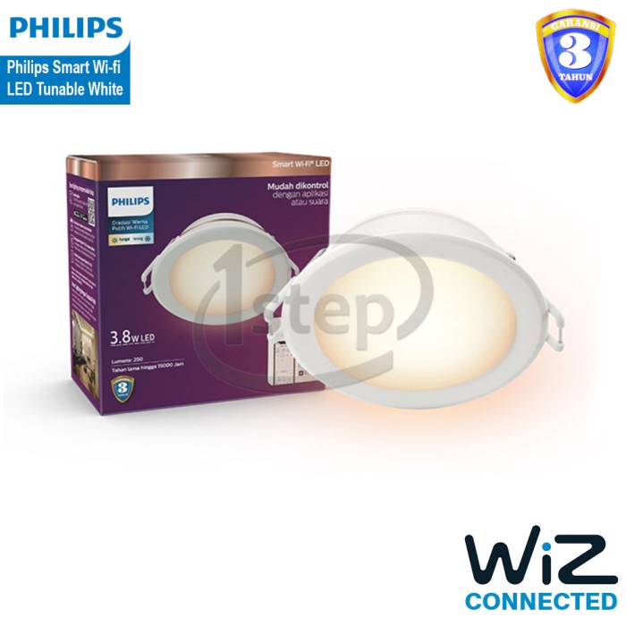 Jual [Smart ] Lampu Philips Smart Wifi Downlight Led 3.8 Watt Wiz Tunable White [Lamp] | Shopee ...