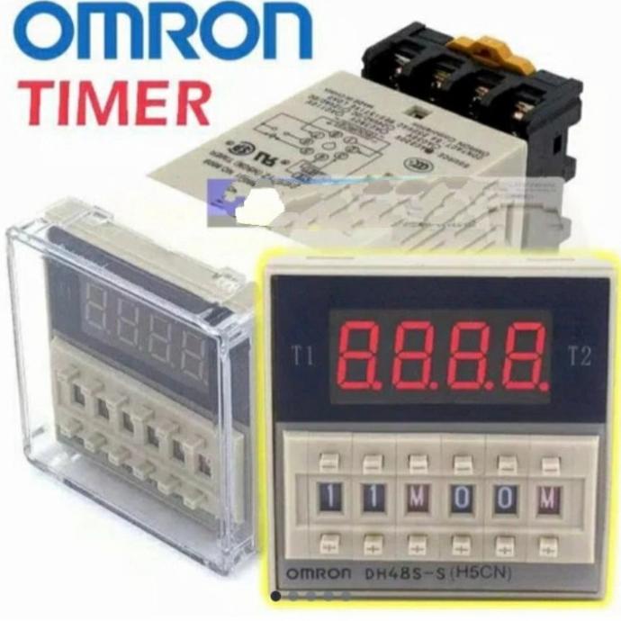 Jual OMRON Digital Twin Timer Counter Delay Relay DH48S-S DH48S 220V ...
