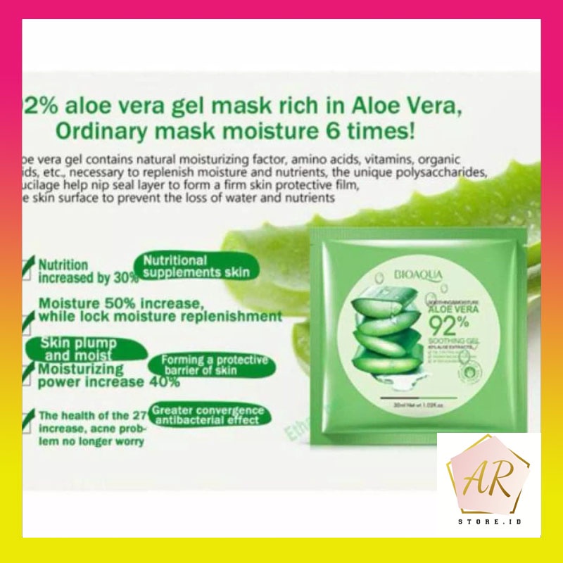 Jual BIOAQUA ALOE VERA MASK/BIOAQUA MASKER WAJAH | Shopee Indonesia