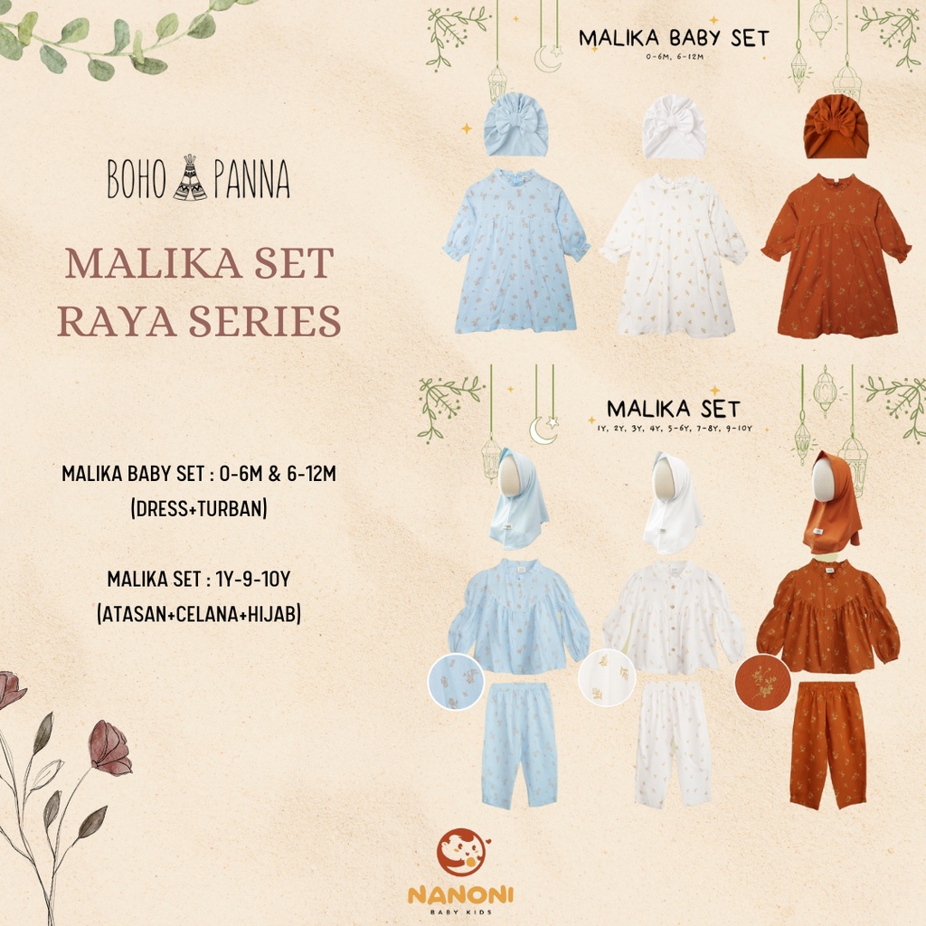 Jual BOHOPANNA RAYA COLLECTION - MALIKA SET - MALIKA BABY SET / BAJU GAMIS ANAK / BAJU RAYA SET ...