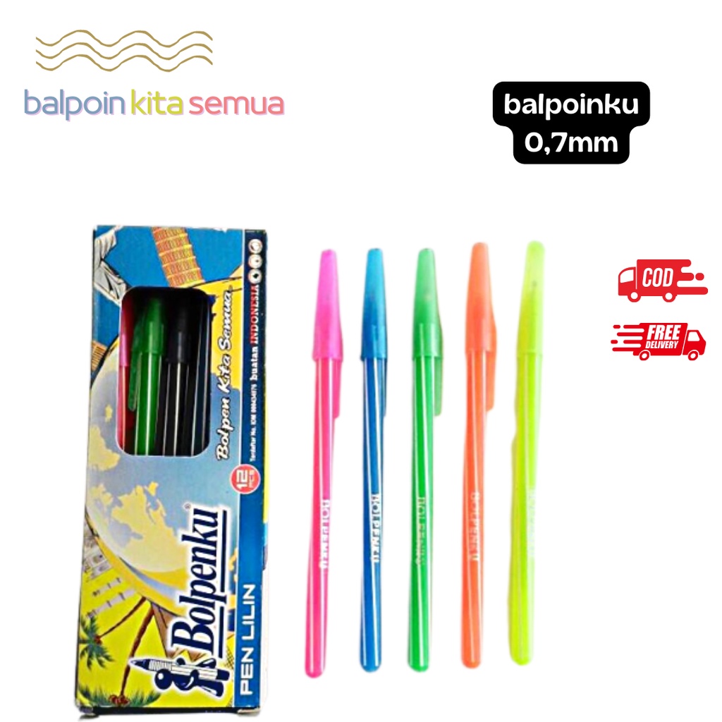 Jual Pulpen Bolpenku Ketebalan 0,7mm Tinta Hitam Semi-Gel | Shopee ...