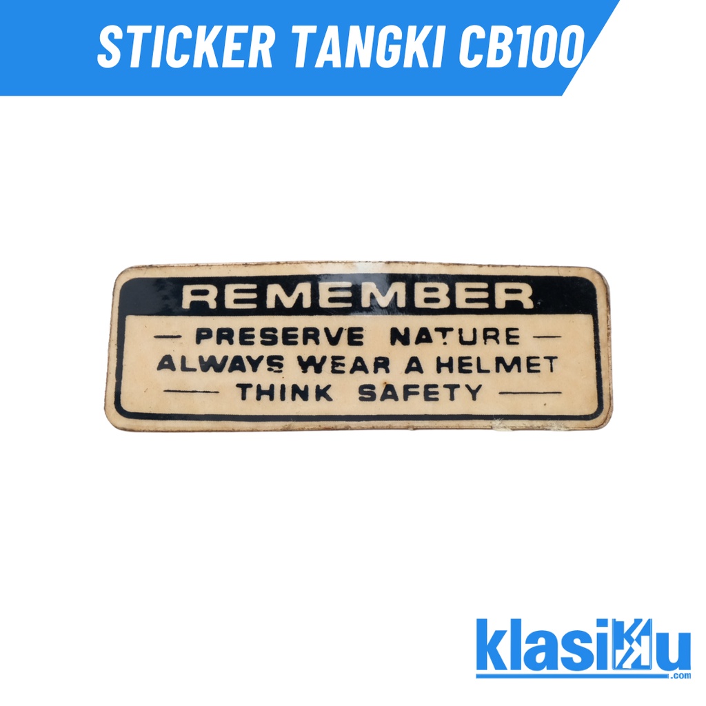 Jual Stiker Sticker Remember Tangki Honda Cb 100 S90 Benly S110 Cb 200 ...