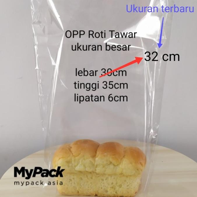 Jual Plastik Opp Roti Tawar Besar (L.30 X T.35 X Lipatan 6Cm) | Shopee ...