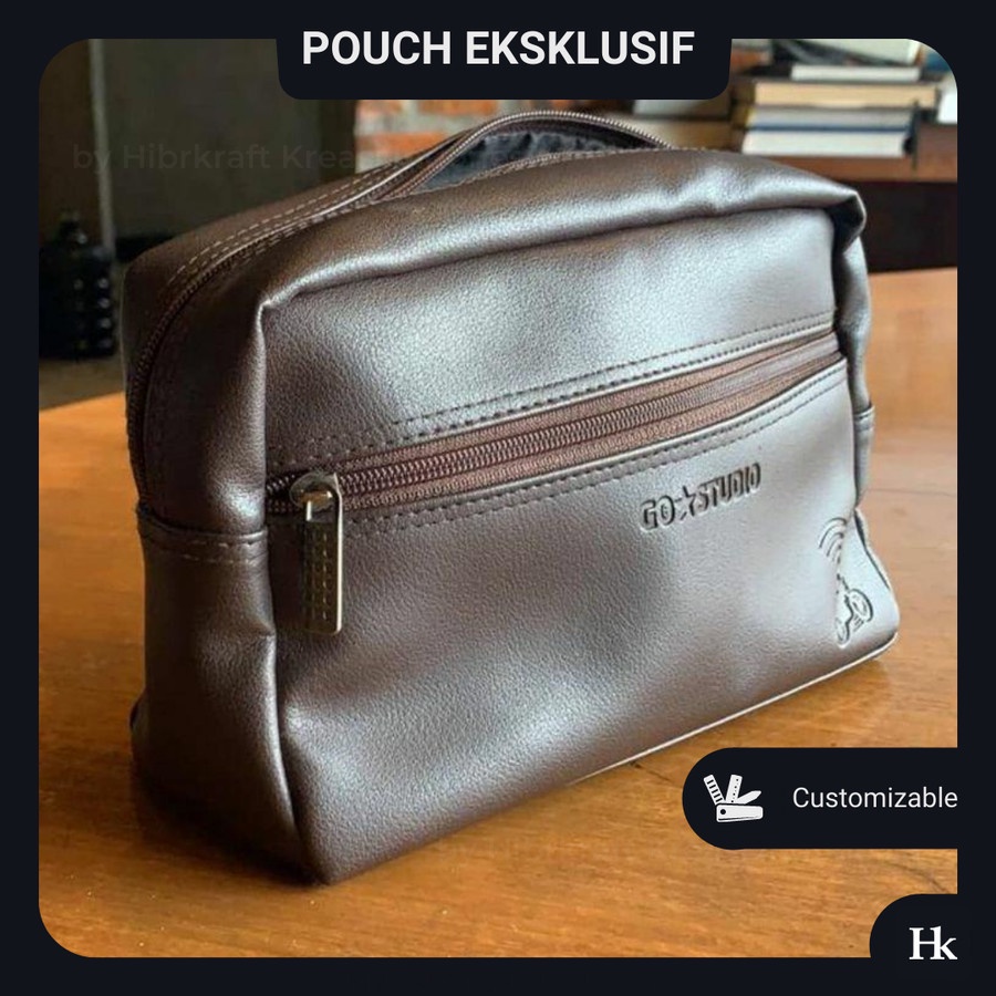 Jual POUCH KULIT CUSTOM 2 KOMPARTEMEN | Shopee Indonesia