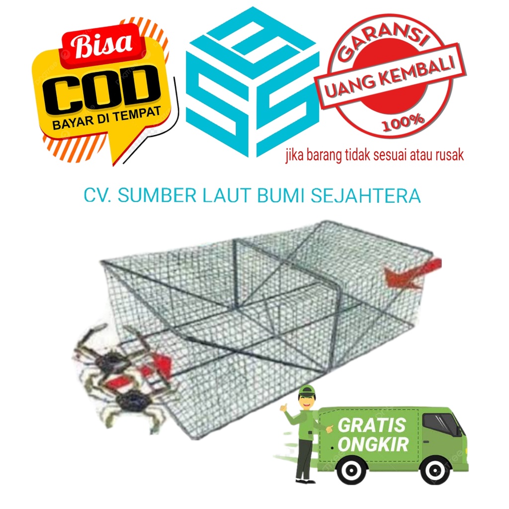 Jual PERANGKAP JARING BUBU KEPITING BAKAU UKURAN JUMBO 60X40X22 SANGAT ...