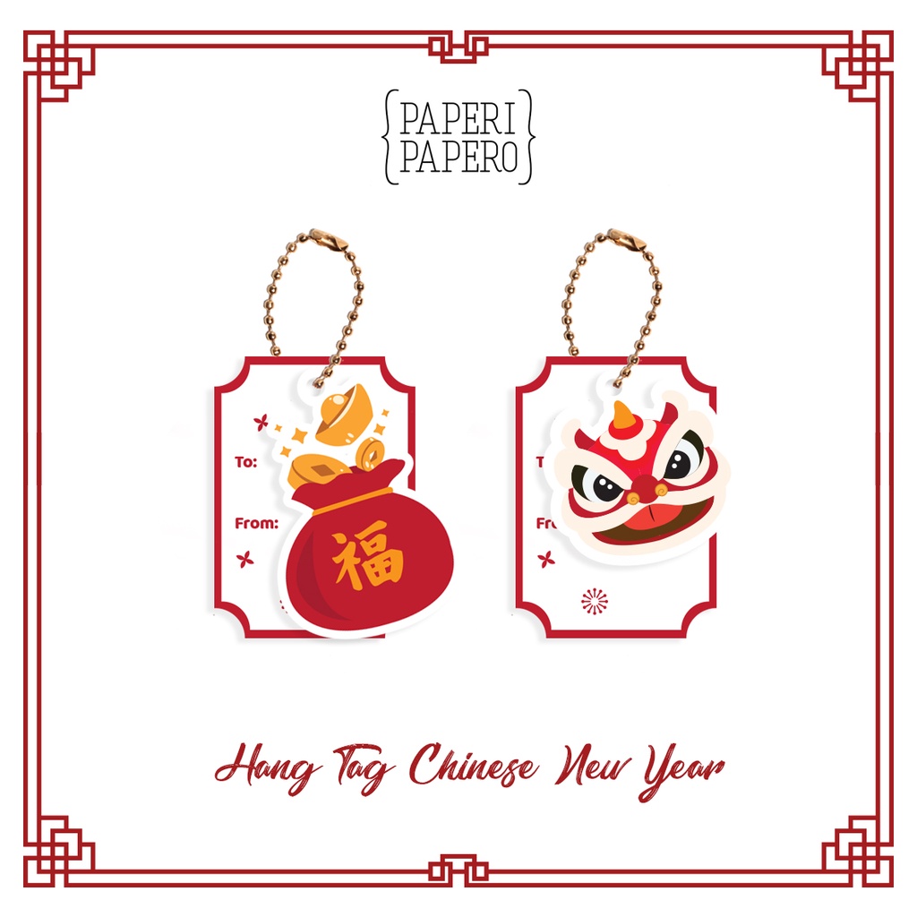 Jual CNY Hangtag - Hang Tag Imlek Chinese New Year Barongsai Koin | Shopee Indonesia
