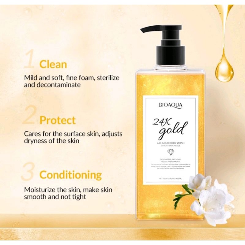 Jual BIOAQUA BODY WASH 24k GOLD | Shopee Indonesia