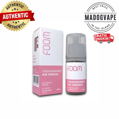 Jual Liquid Foom Strawberry Ice Cream Salt Nic 30ml | Foom Strawberry ...