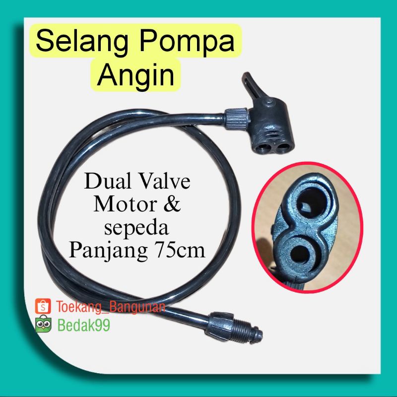 Jual Selang Pompa Sepeda Dobel Cop Selang Pompa Fixie 75cm | Shopee ...