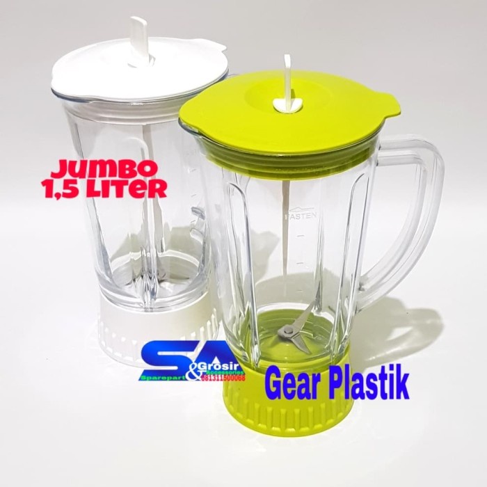 Jual [Dapur] Gelas Blender Set Jumbo/Besar Model Miyako Baru 1,5 Liter ...
