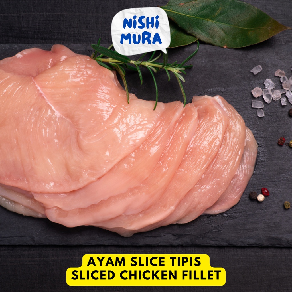 Jual Ayam Slice 1kg 500gr - Dada Tipis Sliced Chicken Fillet - BBQ Iris ...