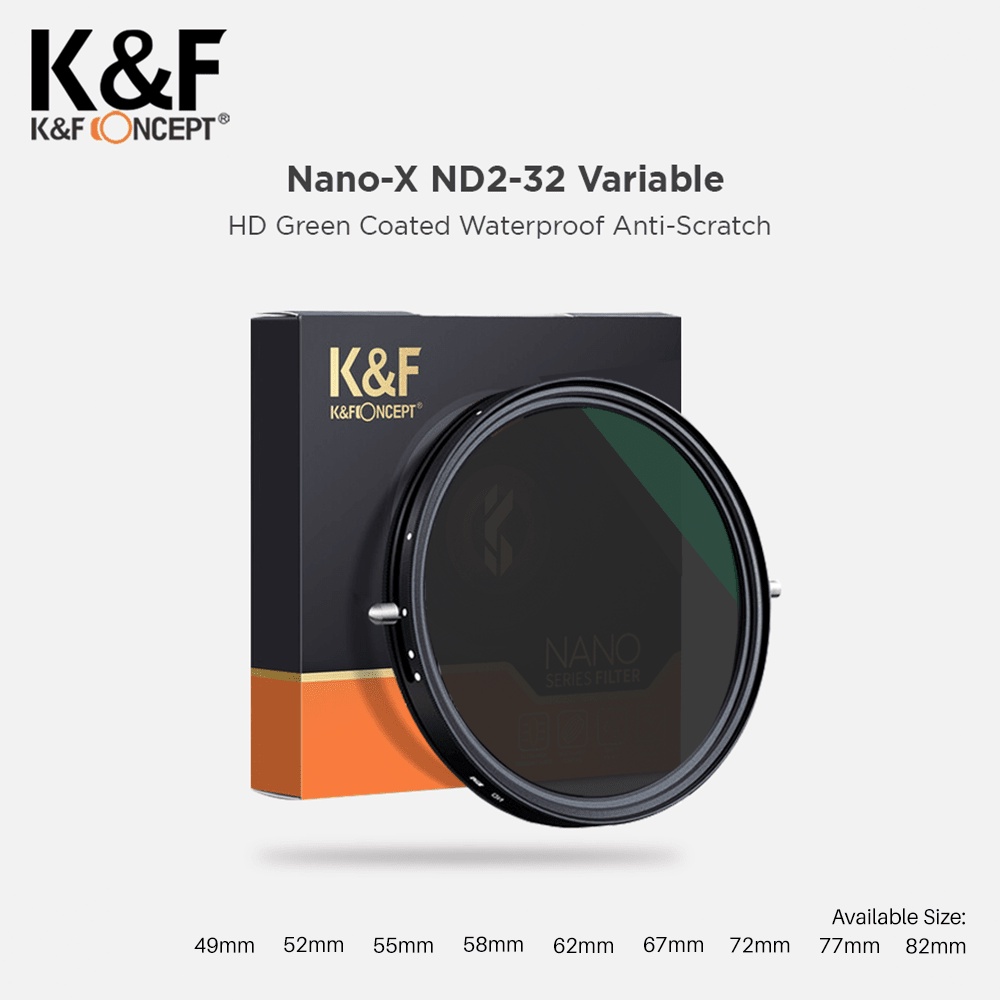 Jual K&F Concept Lens Filter Nano-X Variable Fader ND2-32 + CPL Filter - Variant Size | Shopee ...