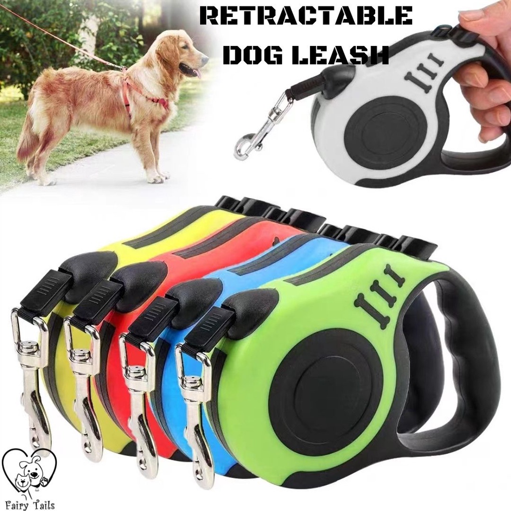 Jual Tali Tuntun Retractable Pet Dog Leash Fleksibel dan Otomatis Untuk ...