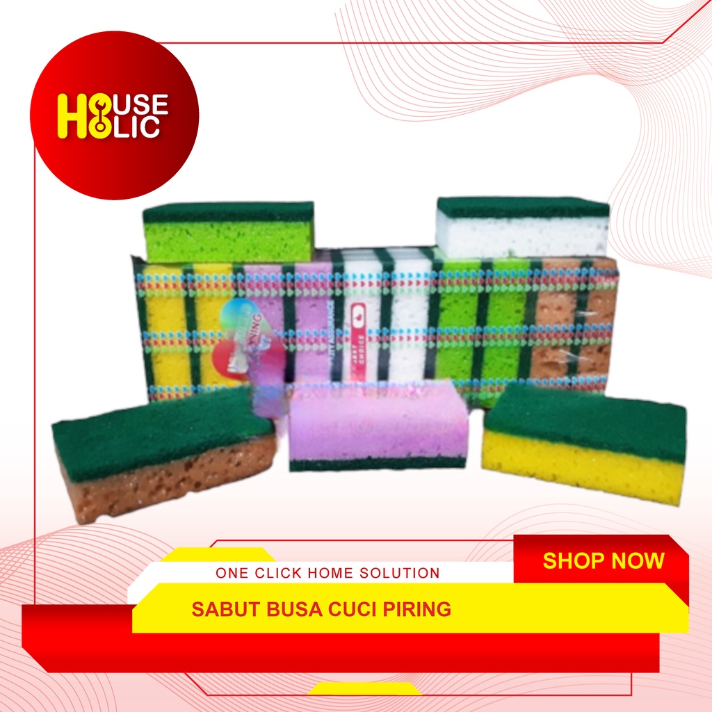 Jual Sabut Spons Busa Cuci Piring / Sponge Cuci Alat Masak Serbaguna ...