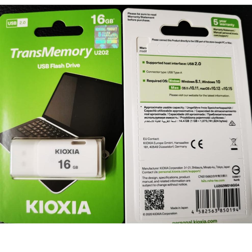 Jual Harga Spesial FLASHDISK KIOXIA 16GB HAYABUSA USB 2 100% ORIGINAL ...