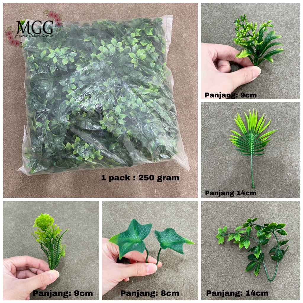 Jual Daun Rumput Hias Variasi (1Pack:250Gr ) Daun Rumput Artificial ...