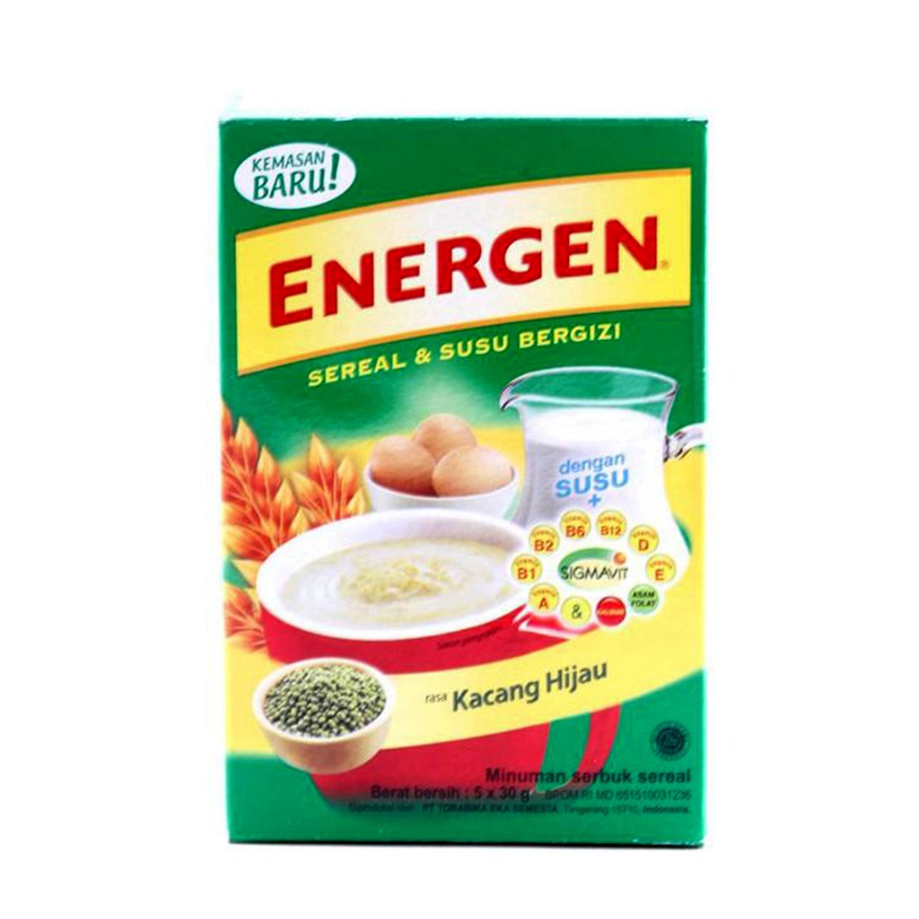 Jual ENERGEN Sereal dan Susu RENCENG 10Pcs KURMA, Coklat, Vanila, Jahe ...
