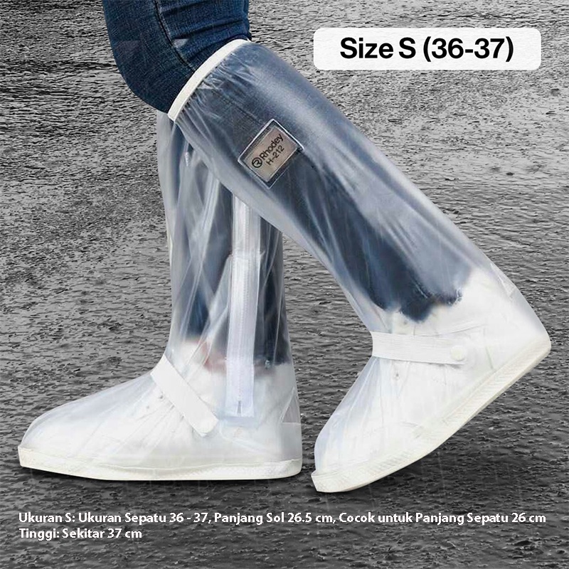 Jual Rhodey Rain Cover Hujan Sepatu dengan Reflektor Cahaya Size S M L ...