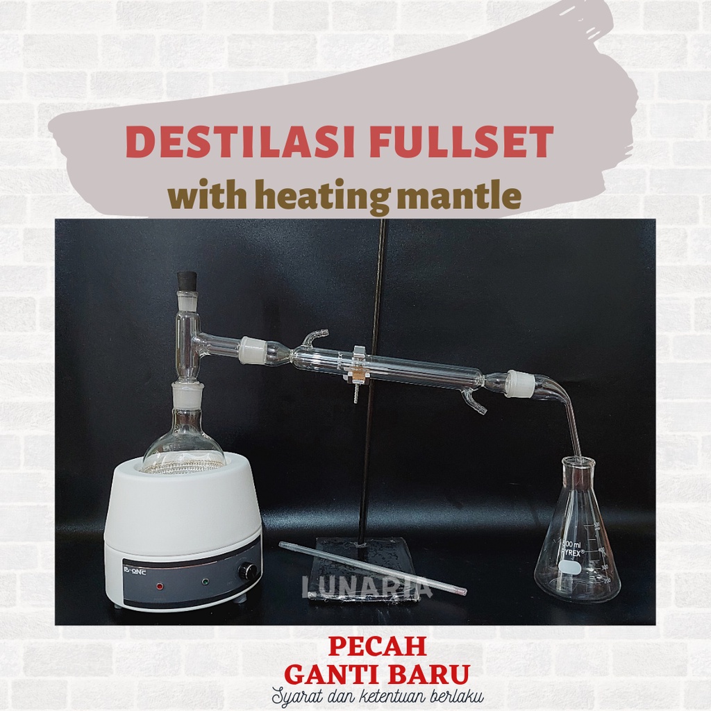 Jual Destilasi Sederhana Fullset Dengan Heating Mantle | Shopee Indonesia