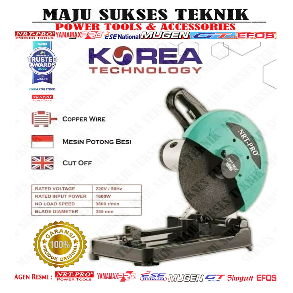 Jual NRT-PRO 2414 HD Cut Off 14 Inch Mesin Potong Besi Cutting Wheel ...