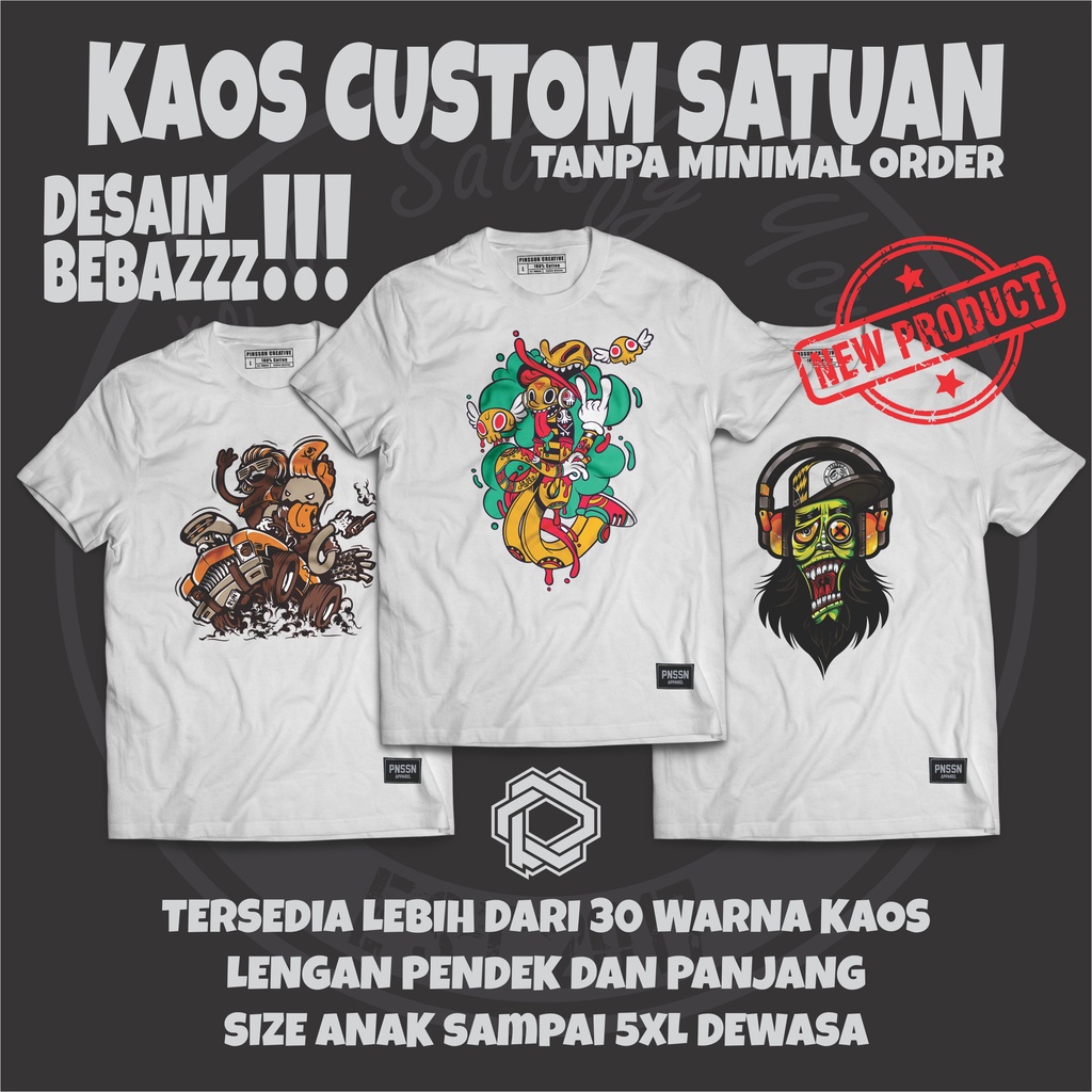 Jual KAOS CUSTOM SATUAN MURAH | DESAIN FOTO NAMA TULISAN BEBAS | KAOS ...