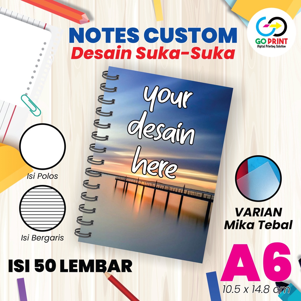 Jual Notebook Custom A6 Spiral / Block Note Custom / Catatan / Souvenir ...