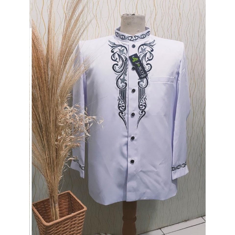 Jual Jasko Tasik Original Jas Koko Putih Wool / Jasko Bordir By Jasco ...
