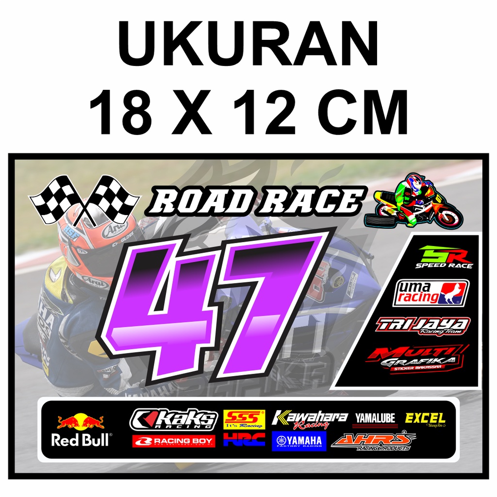 Jual Stiker Sticker Nomor Star Decal Racing start no balap | Shopee ...