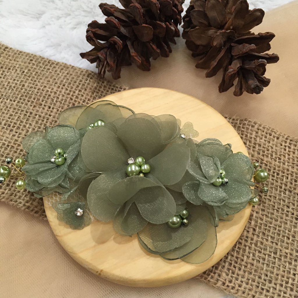 Jual Cornelia Set Flower 3D Bunga Payet Organza Rangkai Set Best Seller ...