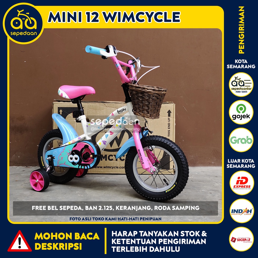 Jual Sepeda MINI/CTB 12" WIMCYCLE - Bugsy 2 (GOSEND/GRAB) | Shopee ...