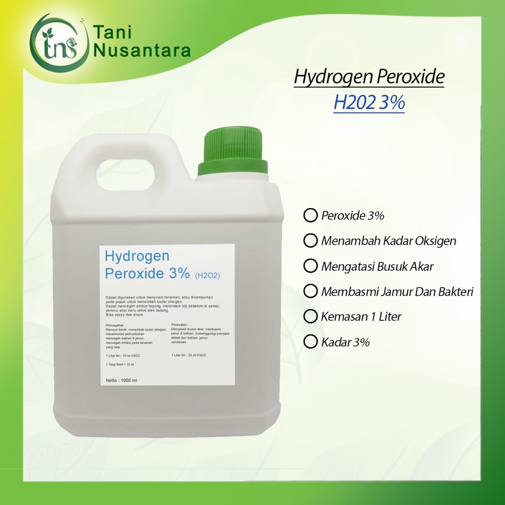 Jual Hydrogen Peroksida Peroxide H2O2 3% 1 Liter | Shopee Indonesia