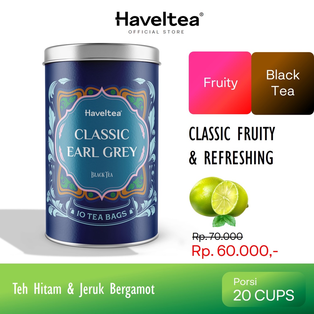 Jual CLASSIC EARL GREY | Big Tin | Haveltea | Teh Hitam Bergamot ...