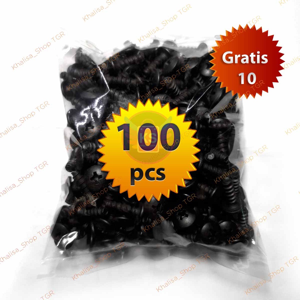 Jual Paket isi 100 pcs Baut HITAM SEKRUP skrup Body BEAT M4X12 Only ...
