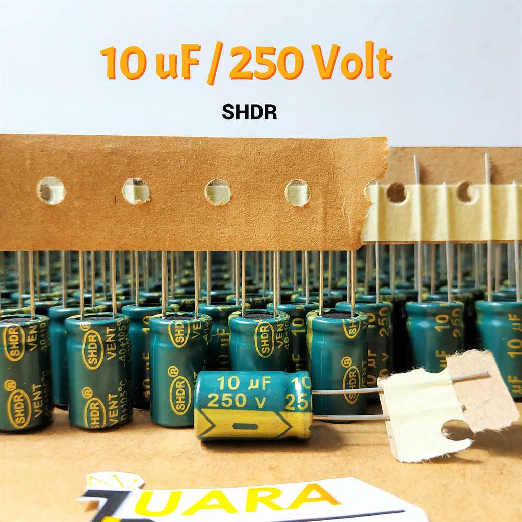 Jual KAPASITOR ELCO 10uF / 250V (1 Pcs) | Elko 10 uF/250 Volt (SHDR) | Shopee Indonesia