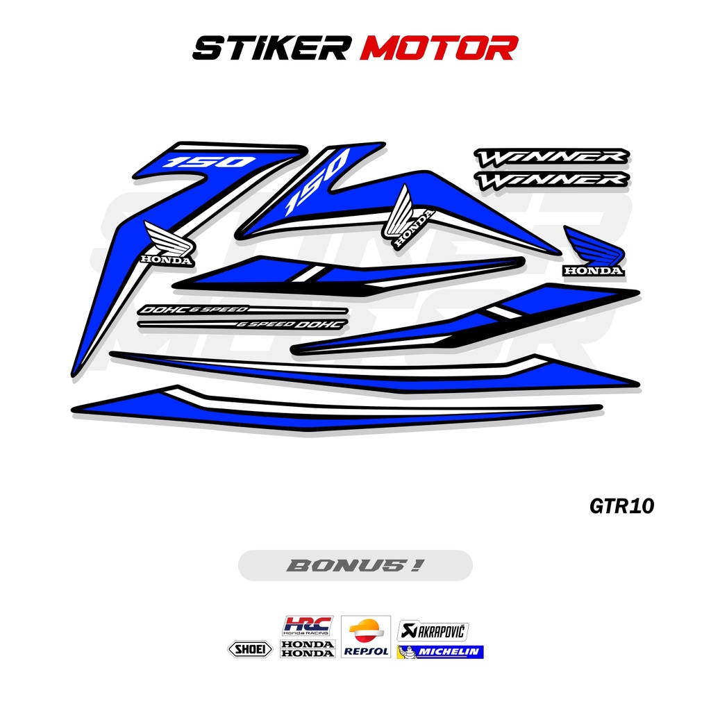 Jual GTR10 STRIPING GTR 150R WINNER V1 VARIASI STIKER HONDA SUPRA GTR ...