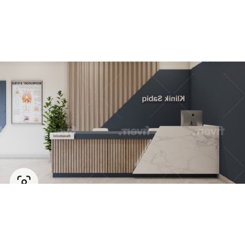 Jual meja kasir/meja resepsionis/meja teller | Shopee Indonesia